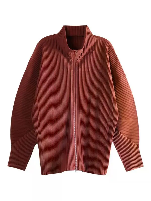 Issey Miyake Monthly Colors: August Pleated Zip-front Jacket