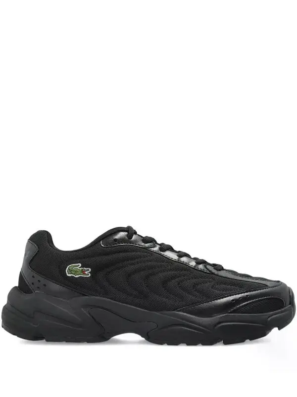 Lacoste Textured Lace-up Sneakers - Black