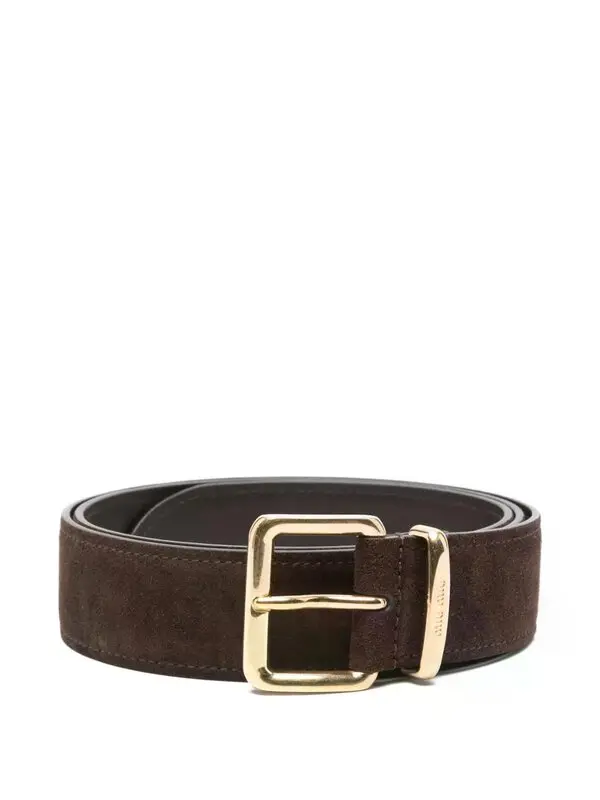 Miu Miu Suede Belt - Brown