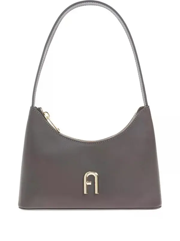 Furla Mini Diamond Leather Shoulder Bag - Grey