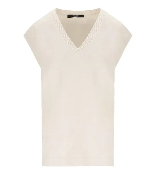 Max Mara Orosei Knitted Vest - Beige
