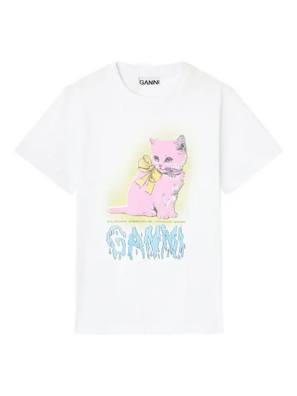GANNI Organic Cotton T-shirt - White