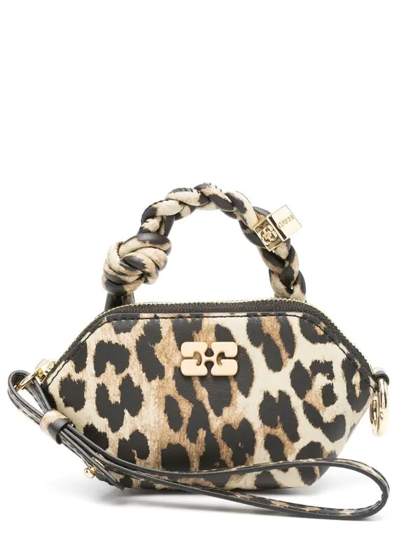 GANNI Recycled Leather Mini Bag - Brown