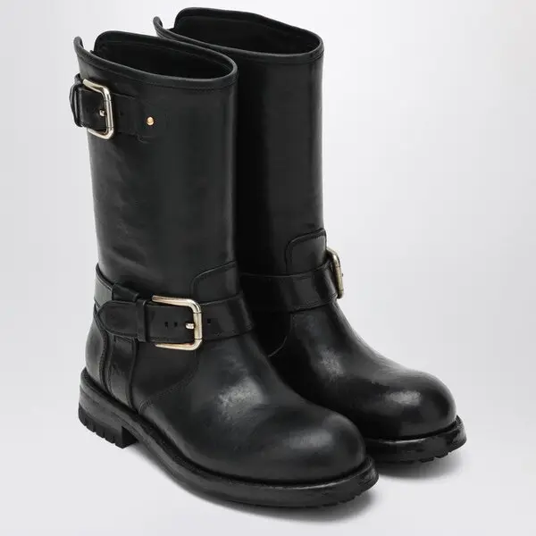 Dolce & Gabbana Leather Boot With Buckles
