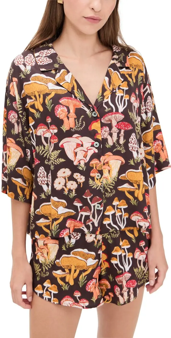 PRINTFRESH Satin Sweet Dreams Set - Mushroom Medley/truffle