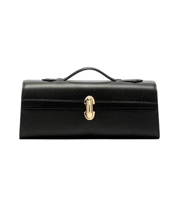 Savette Slim Symmetry Leather Tote Bag - Black