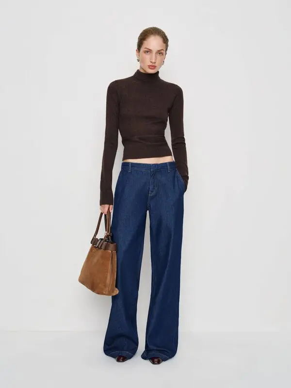 REFORMATION Jett Cashmere Turtleneck - Compost