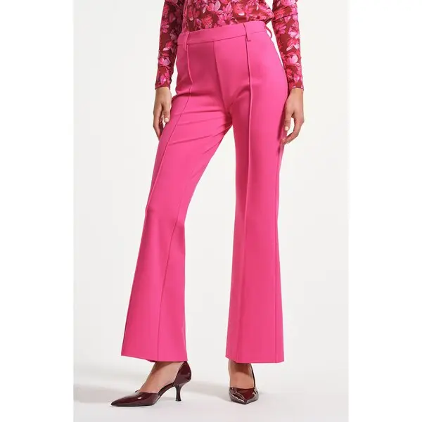 ISAAC MIZRAHI NEW YORK Flare Ponte Pants - Fuchsia