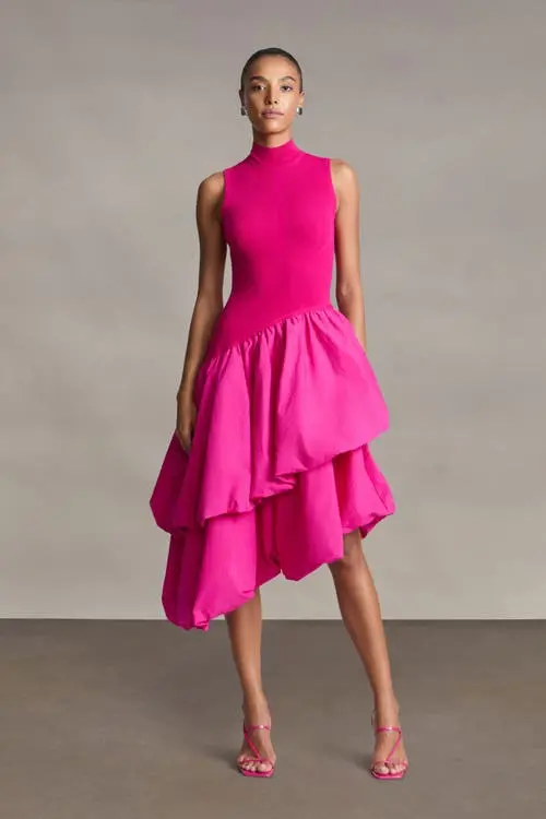 AMUR Eleonora Combo Tiered Dress