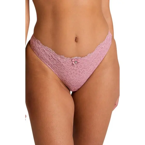 Hunkemoller Marine Thong - Lilas