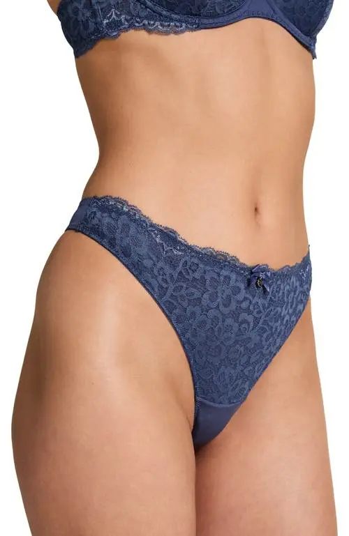 Hunkemoller Marine Thong - Blue Indigo