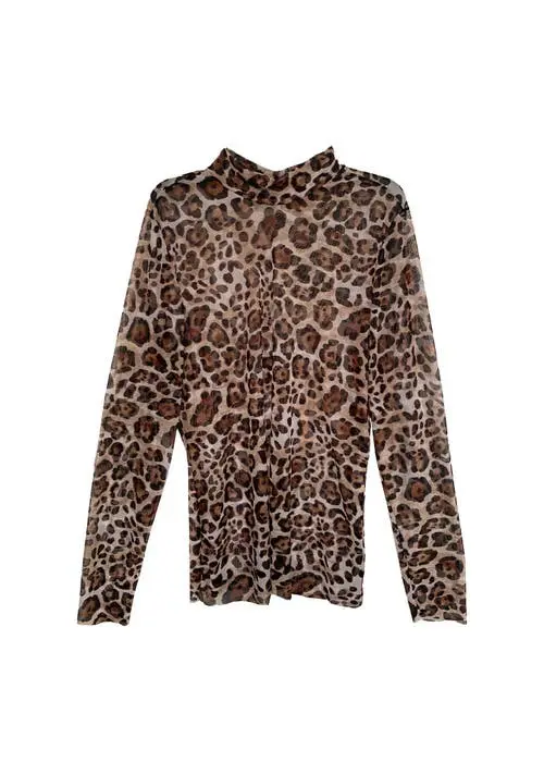 Baacal Mesh Mock Turtleneck