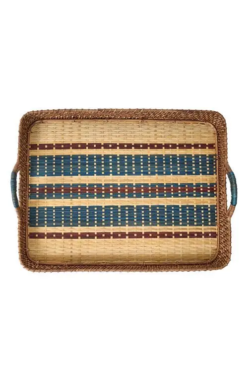 JULISKA Danish Stripe Wicker Tray