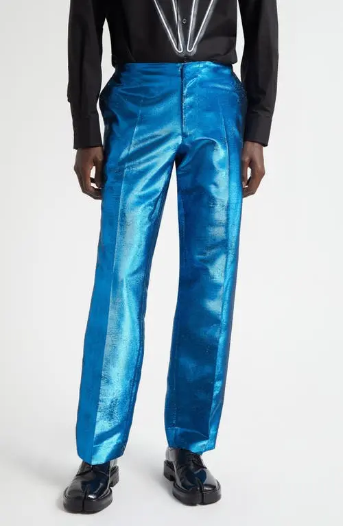 MAISON MARGIELA Distressed Metallic Jacquard Trousers