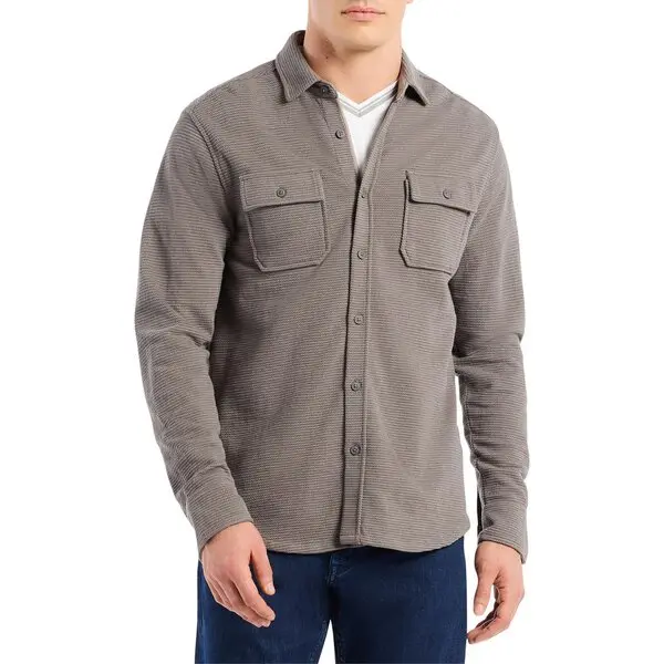 Robert Graham Brunner Knit Button-up Shirt - Charcoal