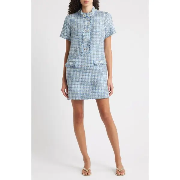 LILLY PULITZER® Metallic Tweed Mini Dress