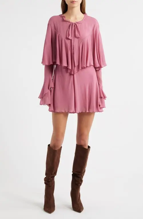 LoveShackFancy Liraine Ruffle Long Sleeve Minidress