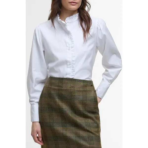 Barbour Embleton Ruffle Cotton Shirt
