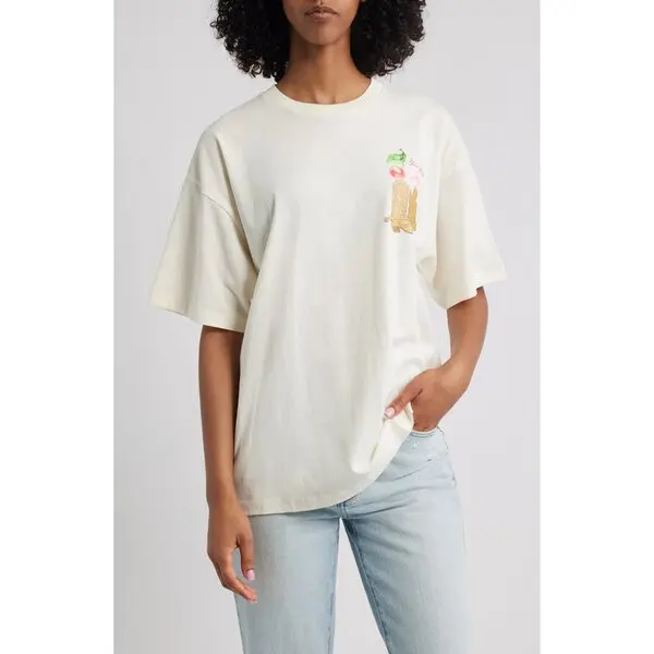 GOLDEN HOUR Cowboy Collage Graphic T-shirt - Marshmallow