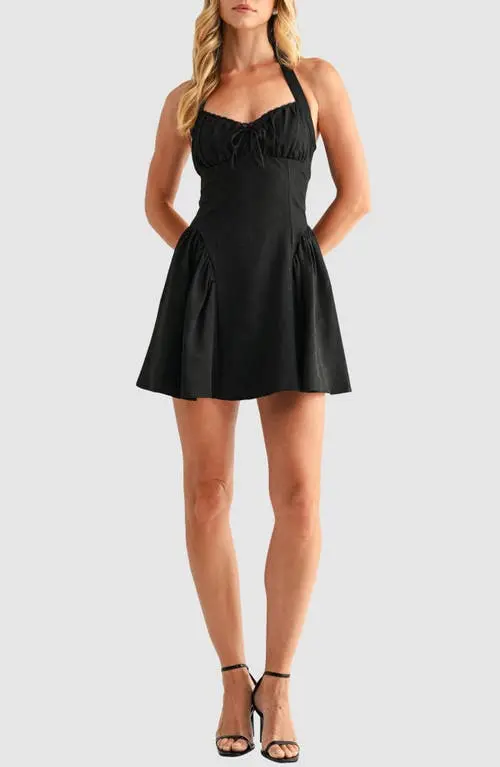 ALL IN FAVOR Halterneck Mini Dress