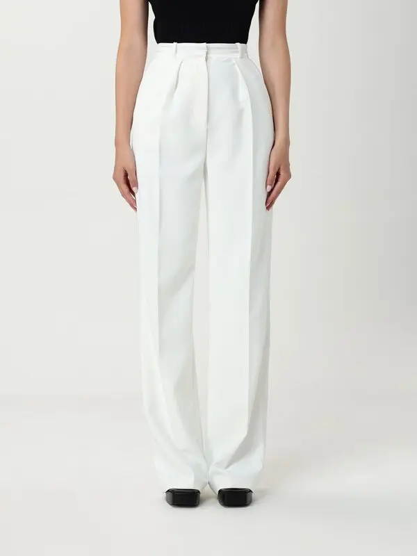 Elisabetta Franchi Wide Leg Trousers - White