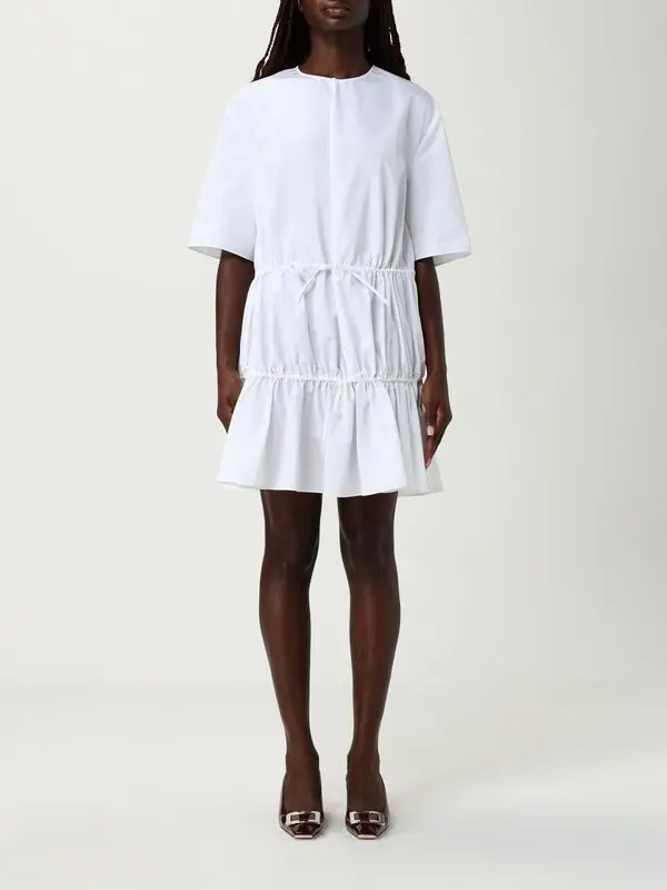 Alaïa Short Sleeve Dress - White