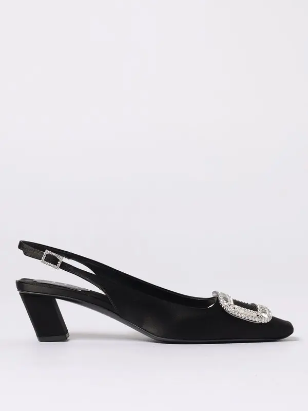 ROGER VIVIER Slingback Pumps With Jeweled Buckle