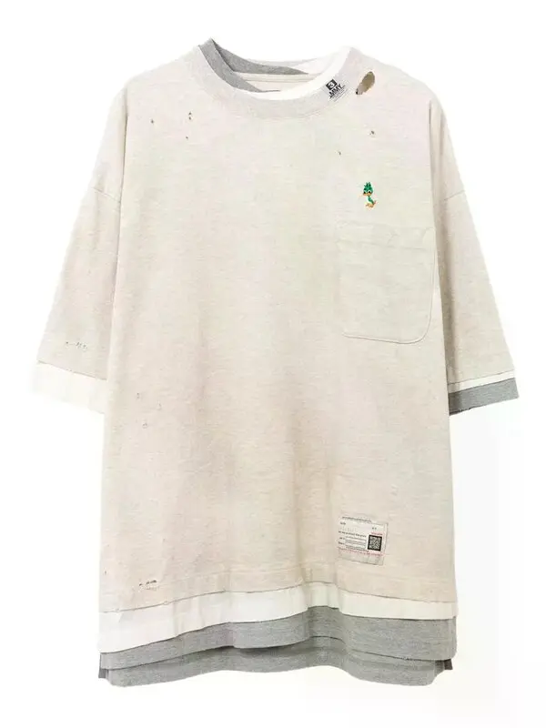 Mihara Yasuhiro Layered Pocket T-shirt - Neutrals