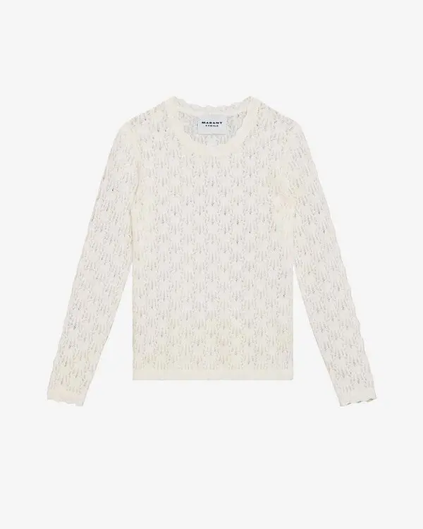 MARANT ETOILE Obeline Openwork Alpaca-blend Sweater - Ecru