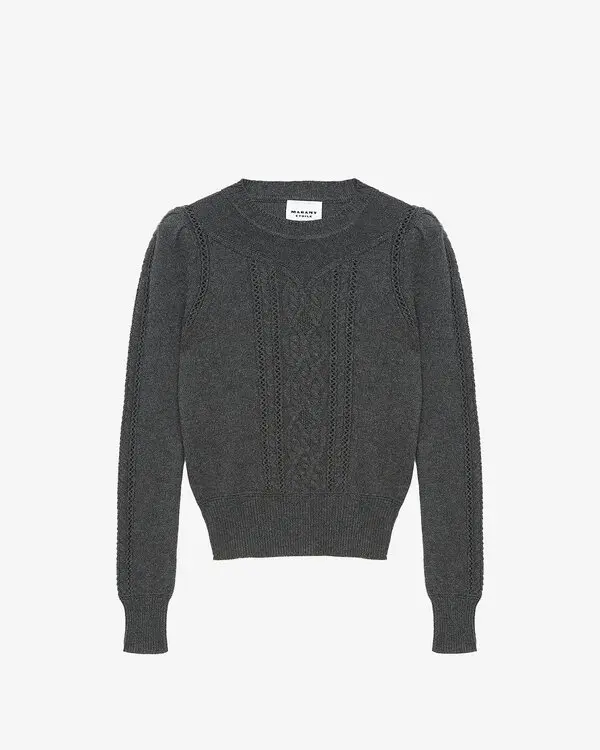MARANT ETOILE Kelia Cable Knit Sweater - Anthracite