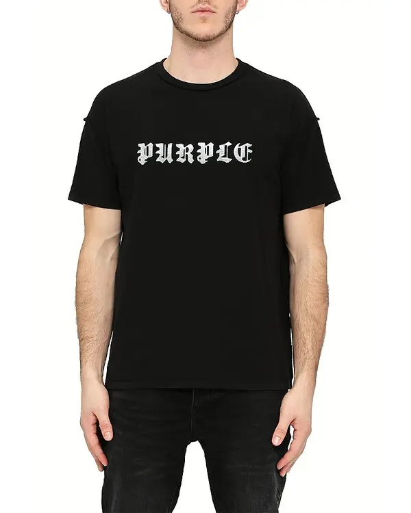 PURPLE BRAND Textured Inside Out Logo Tee