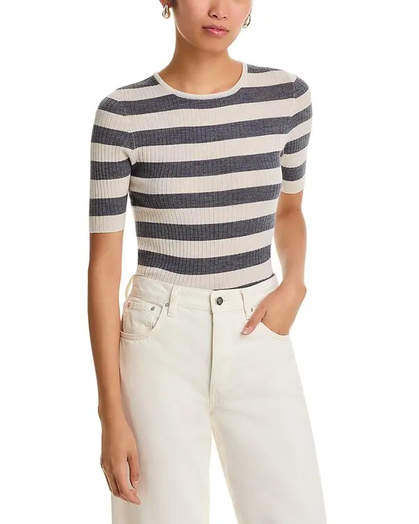 Majestic Filatures Striped Wool Tee