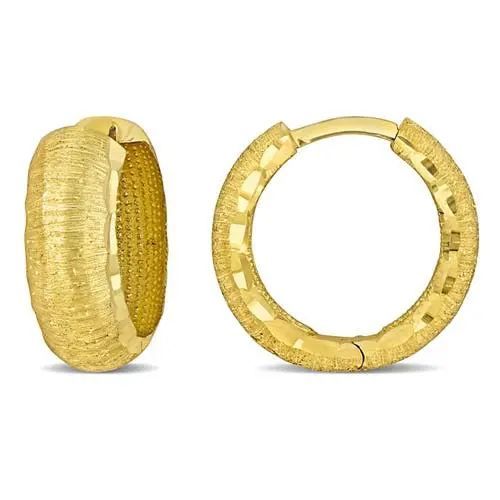 JULIANNA B. 6mm Brushed Finish Huggie Hoop Earrings