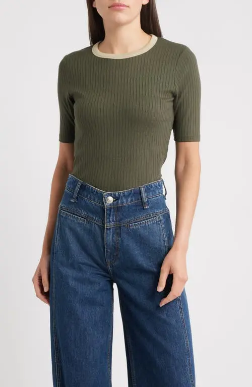 Rag & Bone Slim Fit Ringer T-shirt - Dark Olive