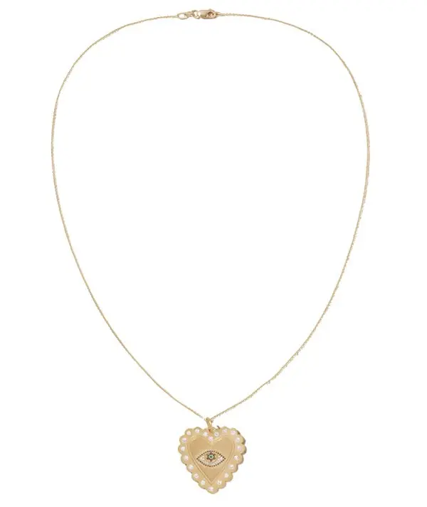 Ileana Makri 18-karat Necklace With Diamond And Tsavorite - Gold