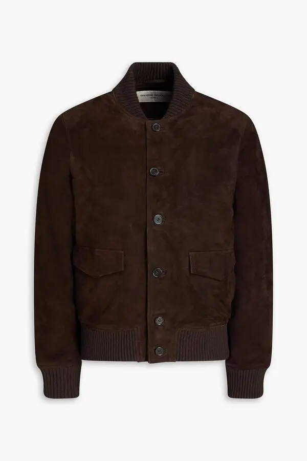Officine Générale Vulfran Suede Bomber Jacket