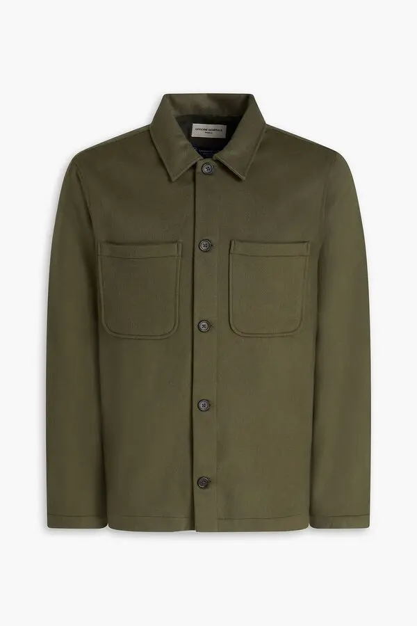 Officine Générale Harrison Wool And Cashmereblend Felt Overshirt