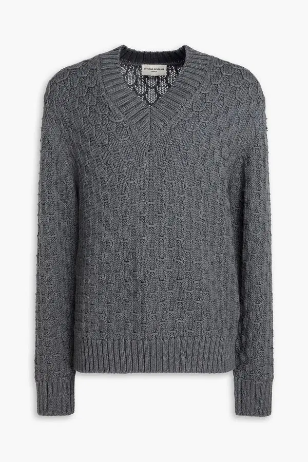 Officine Générale Francis Jacquard-knit Wool Sweater
