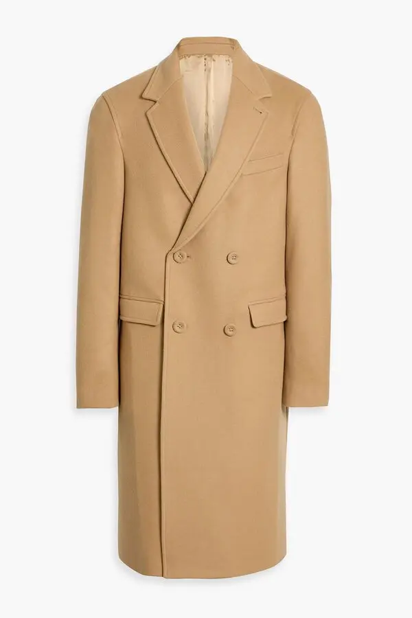 Officine Générale Lire Double-breasted Wool And Cashmere-blend Felt Coat - Sand