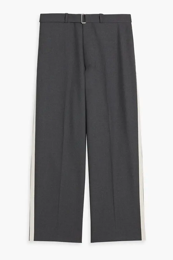 Officine Générale Dinortan Grosgrain-trimmed Wool Pants