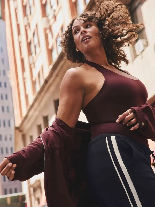 Athleta Bodymove Halter Bodysuit - Garnet