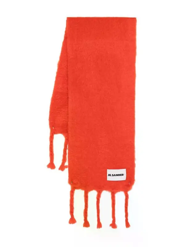 JIL SANDER Fringed Mohair Scarf