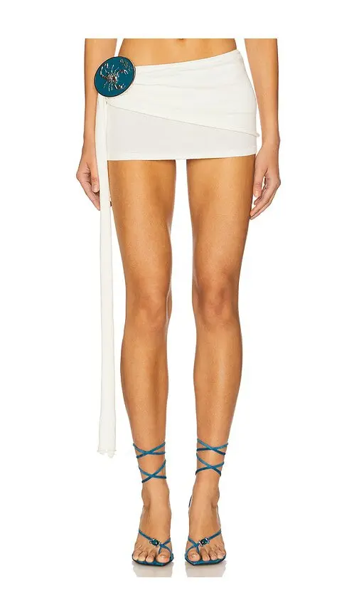 1XBLUE Scorpion Knit Mini Skirt