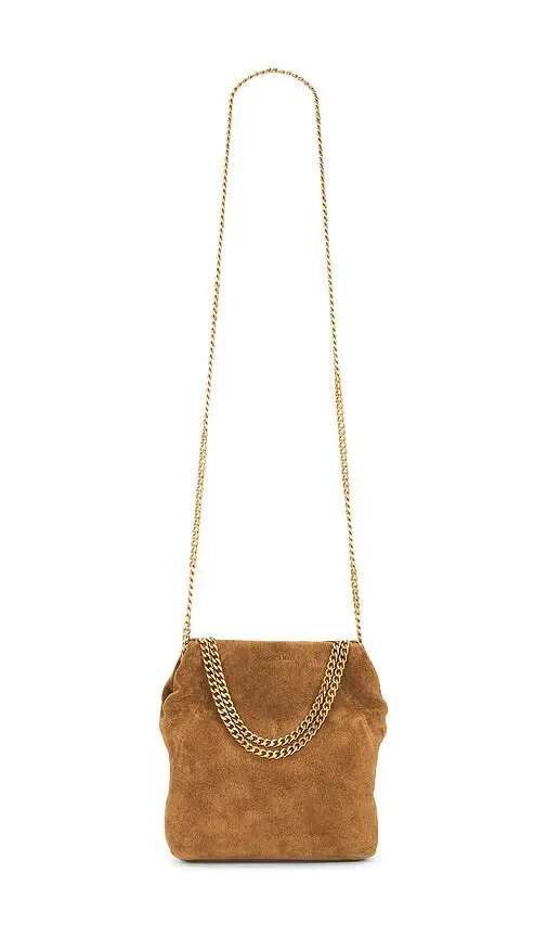Veronica Beard Small Suede Slouch Shoulder Bag - Acorn