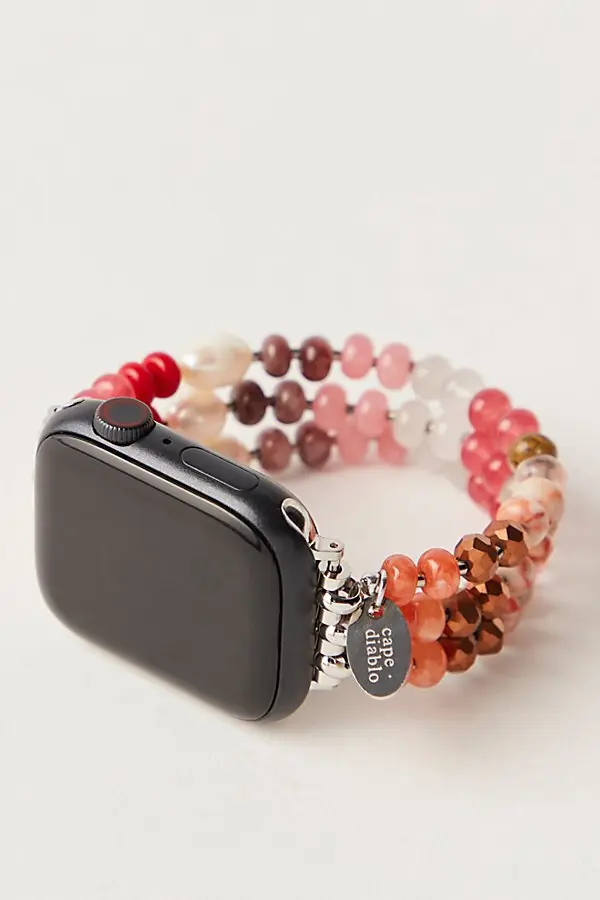 CAPE DIABLO Beaded Apple Watch Band - Amber Bloom