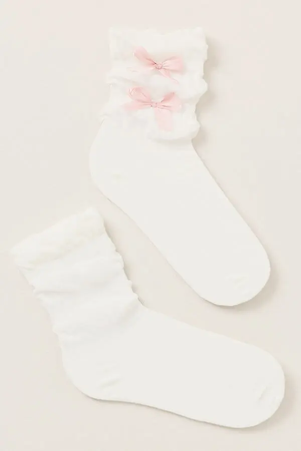 CASA CLARA Primrose Bow Detail Socks
