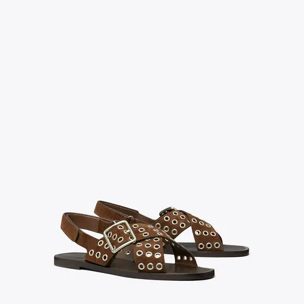 Tory Burch Cross-band Sandal - Mustang