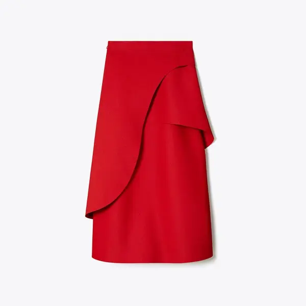 Tory Burch Crepe Wrap Skirt