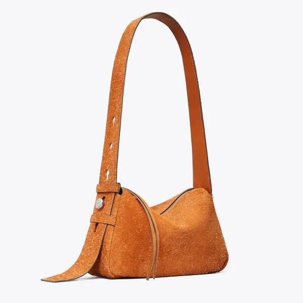 Tory Burch Small Romy Brushed Suede Shoulder Bag