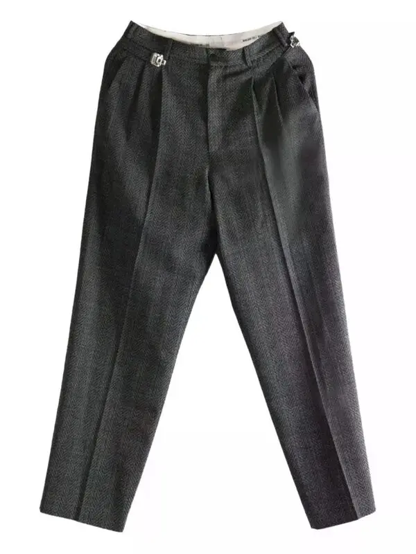 MAGLIANO Regolatore Pleated Herringbone Trousers